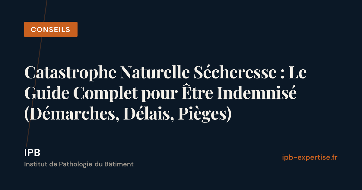 CAT-NAT Sécheresse · Démarches d'Indemnisation